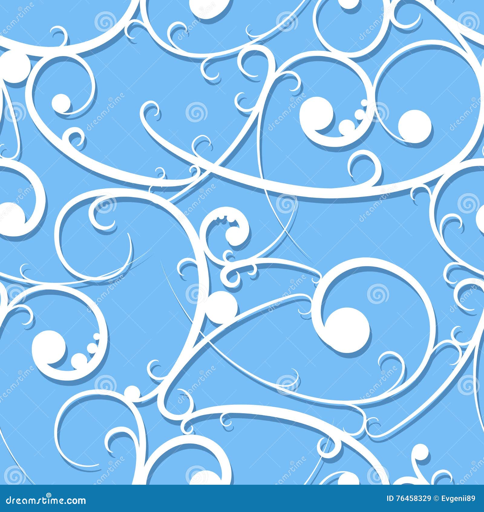 White Baroque Seamless Pattern in Victorian Style Stock Illustration ...