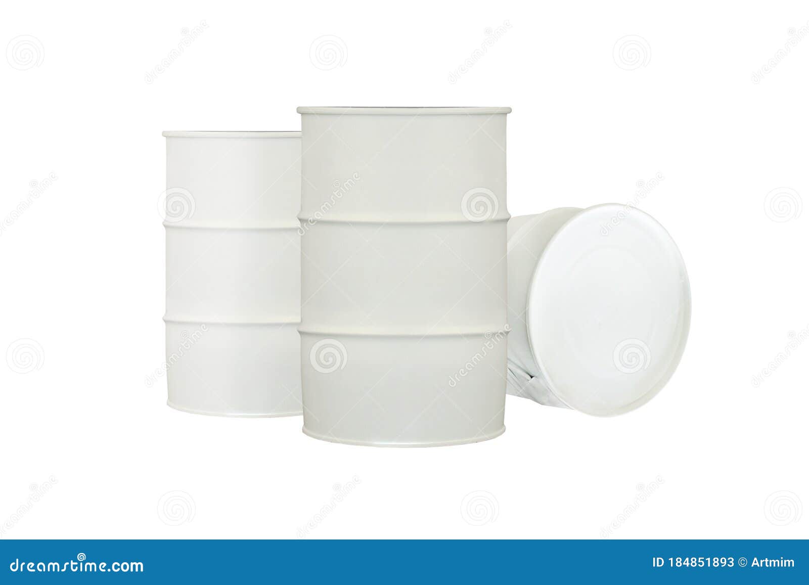 White Barrels Isolated on White Stock Image - Image of hydrocarbon ...