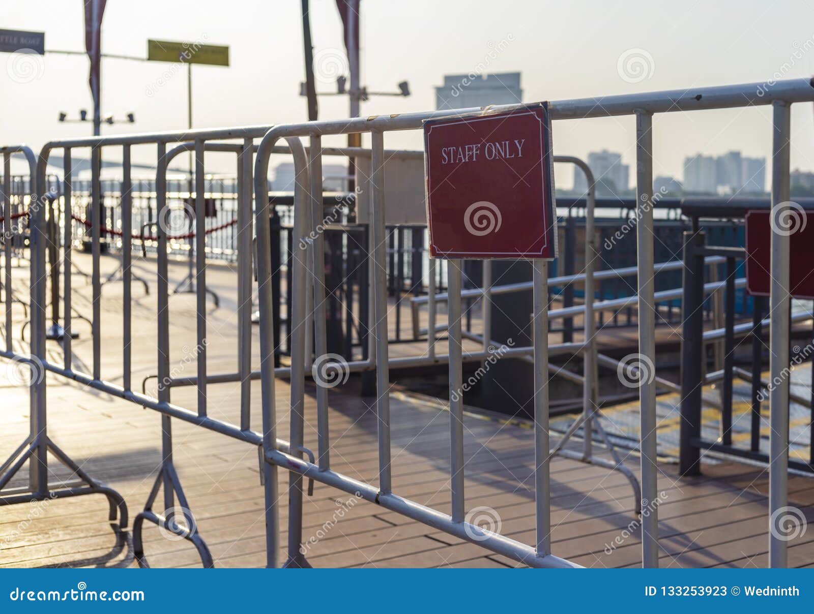 White Barricade in the City Stock Image - Image of city, crowd: 133253923