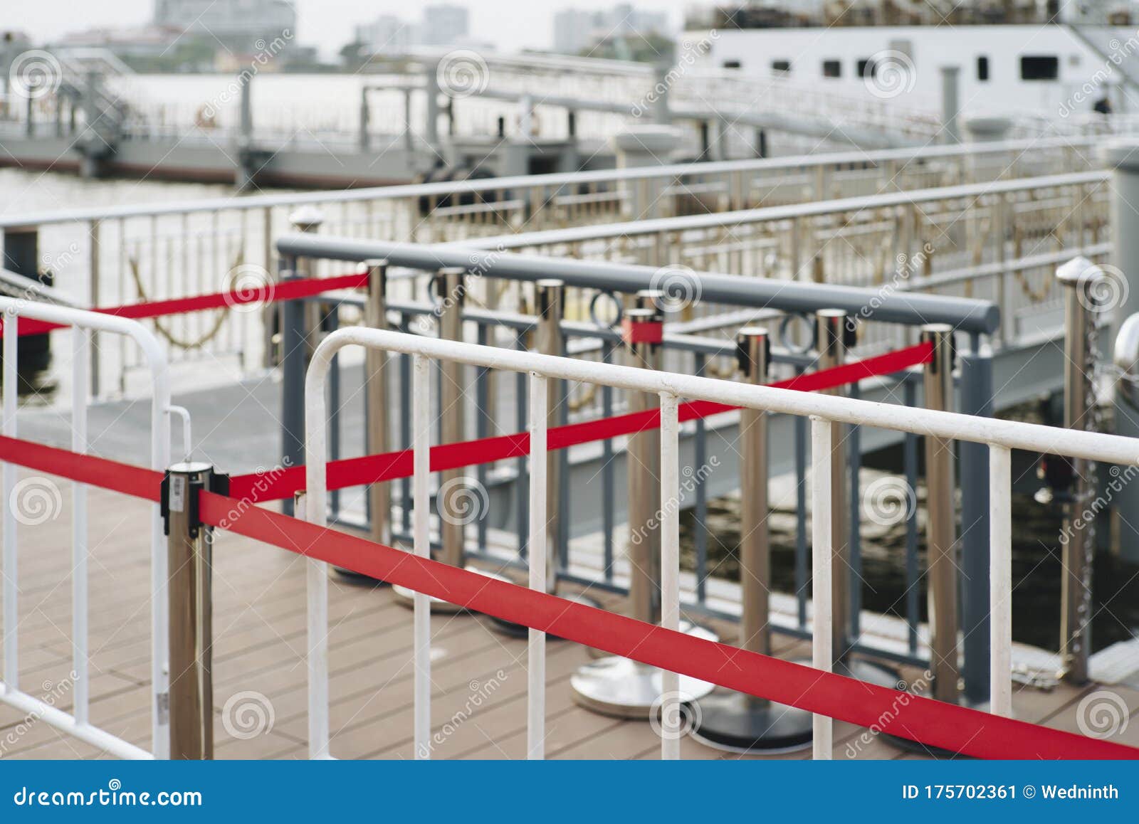 White Barricade in the City Image Photo Stock Image - Image of white ...