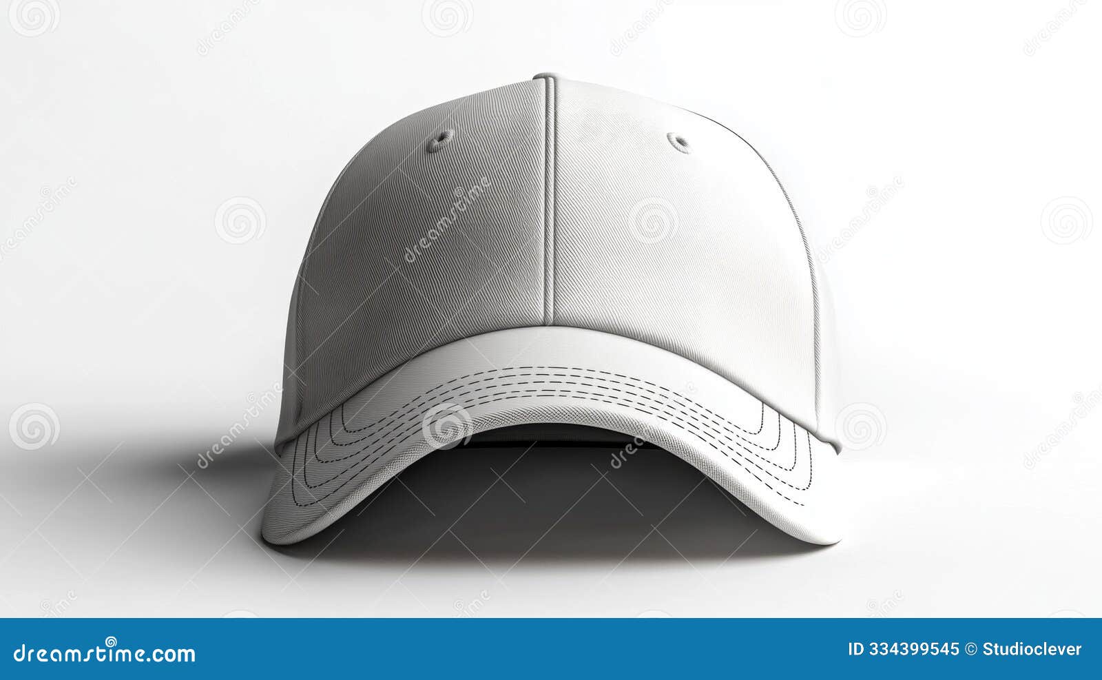 White Baseball Cap Front View Generative AI Stock Illustration ...