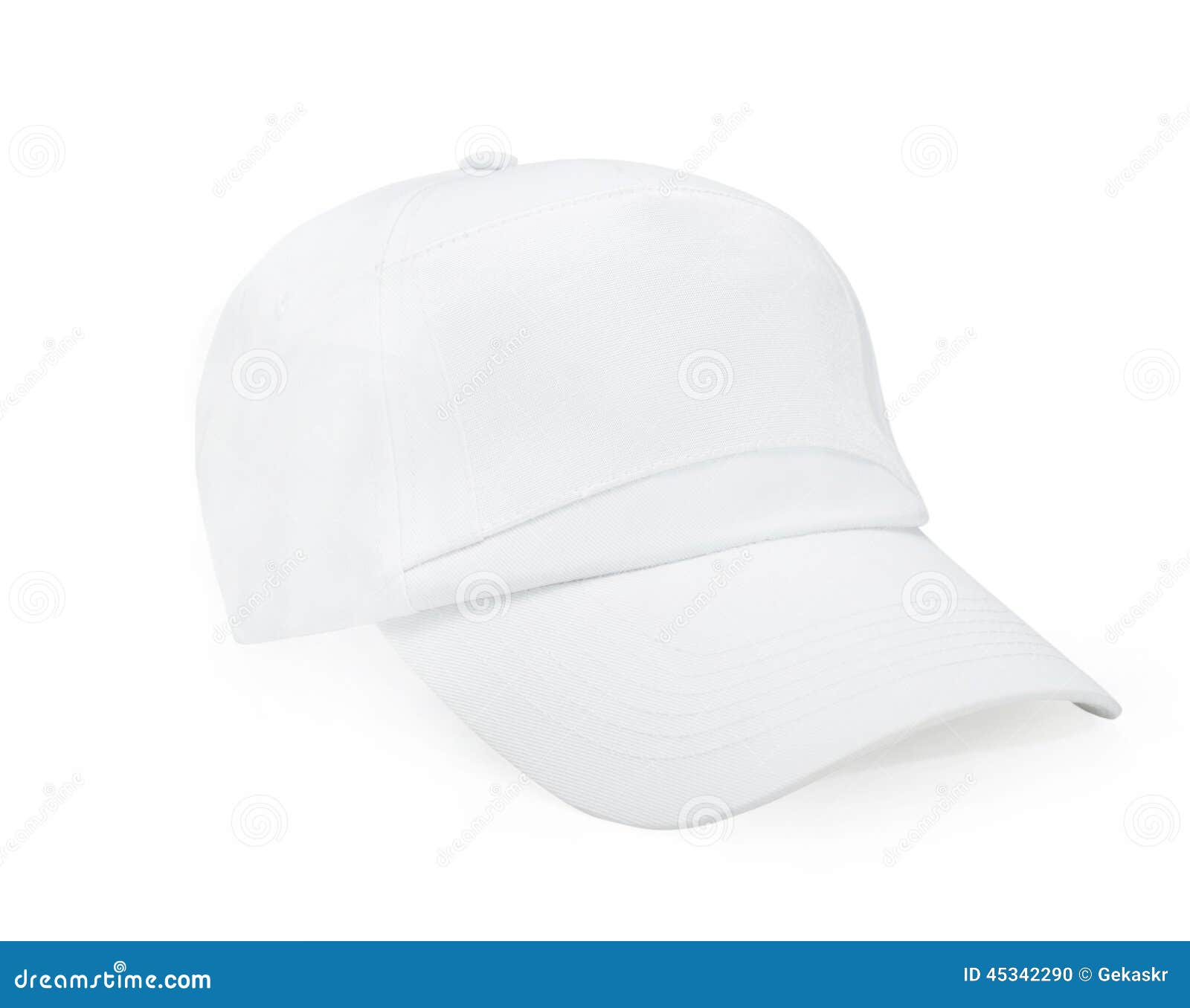 White Baseball Cap stock photo. Image of single, isolated - 45342290