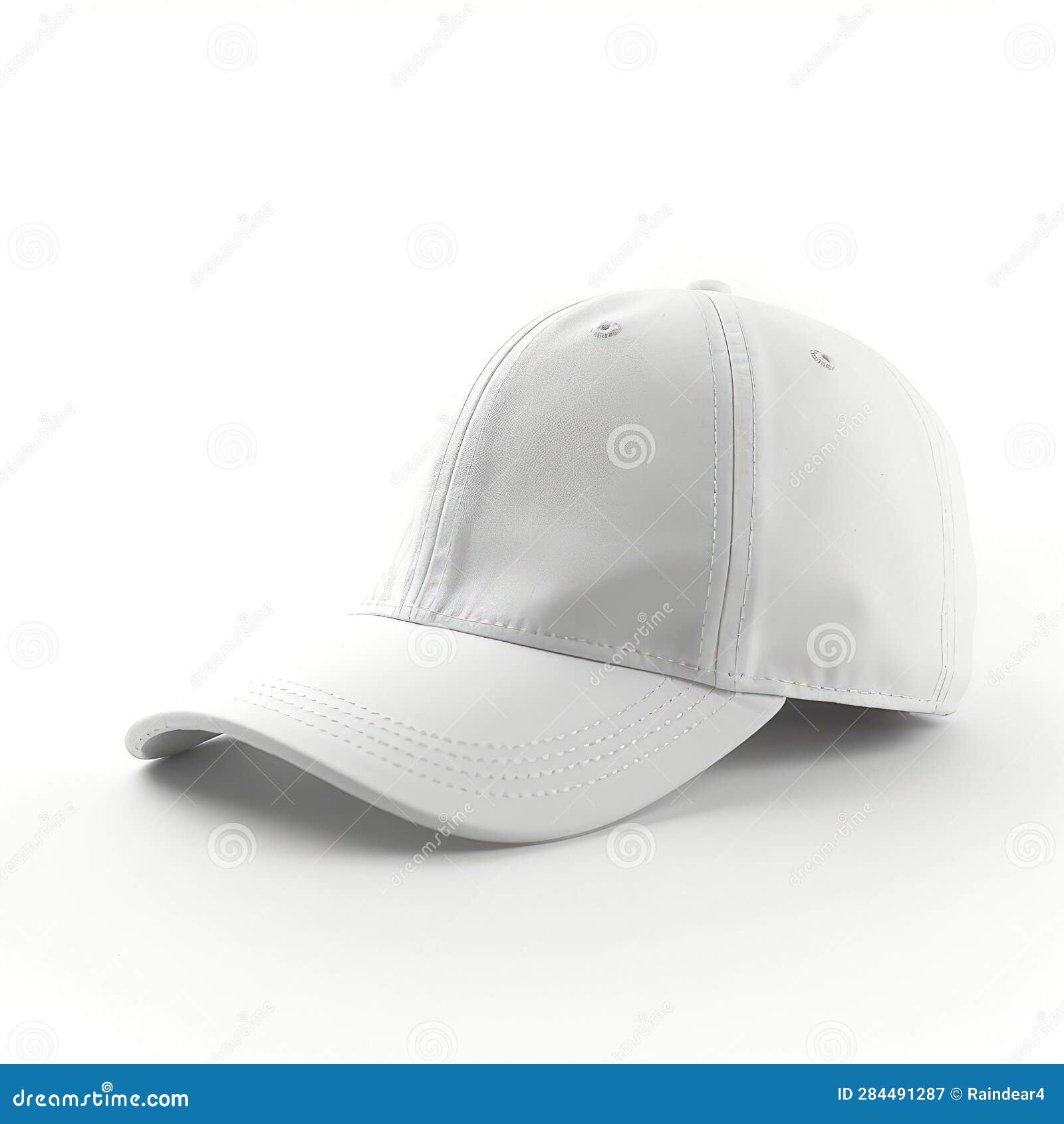 White Baseball Cap Isolated on White Backgroud. Stock Illustration ...