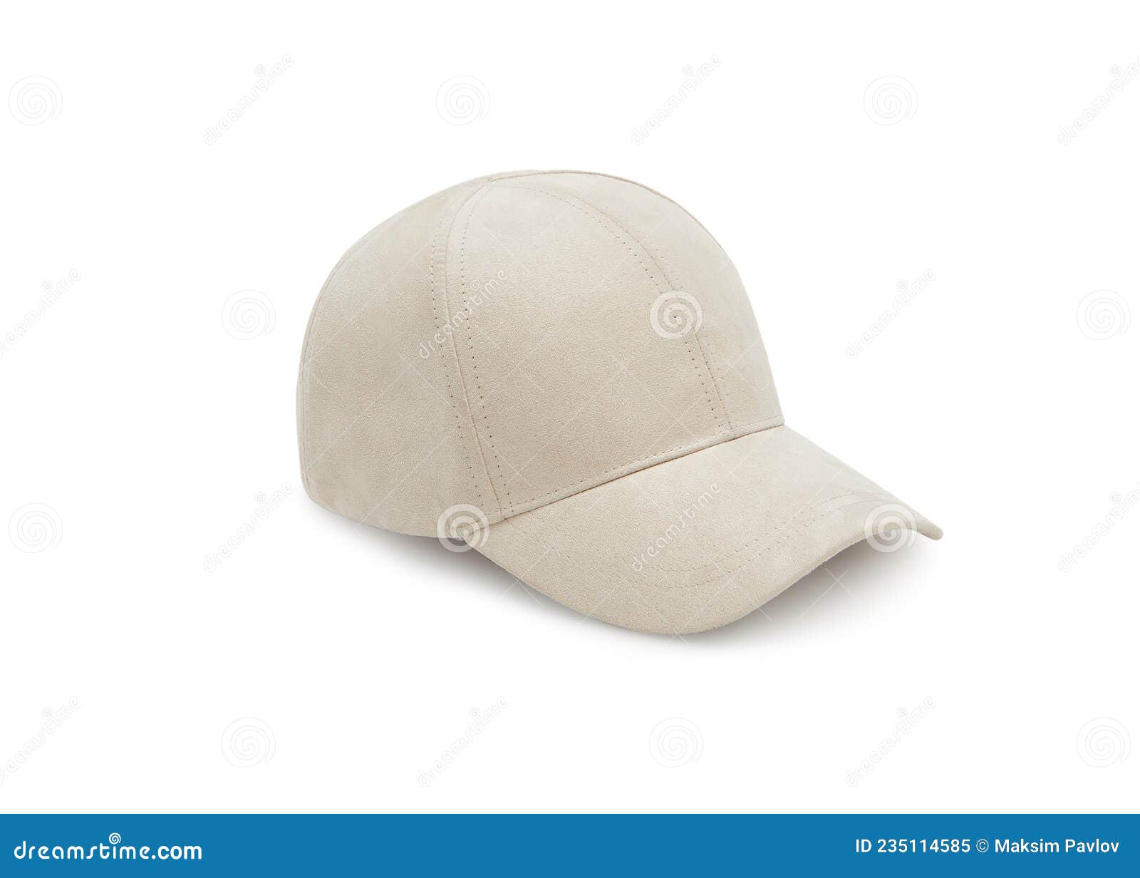 White Baseball Cap Isolated on White Background. Baseball Cap in Angles ...