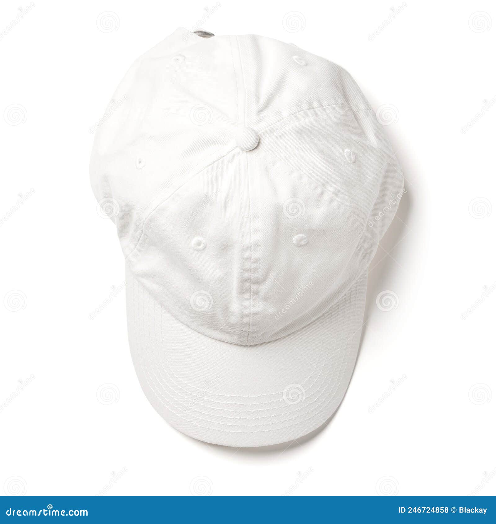 White Baseball Cap on White Background for Design Stock Photo - Image ...