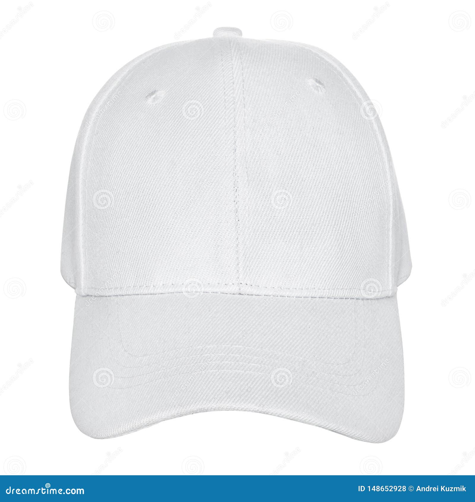 White Baseball Cap Isolated Stock Photo - Image of wear, template ...