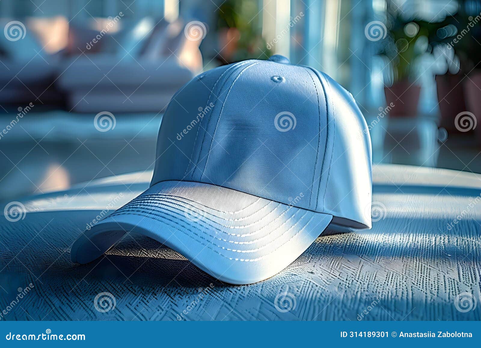 White Baseball Cap Mockup on Plain Background for Product Photography ...