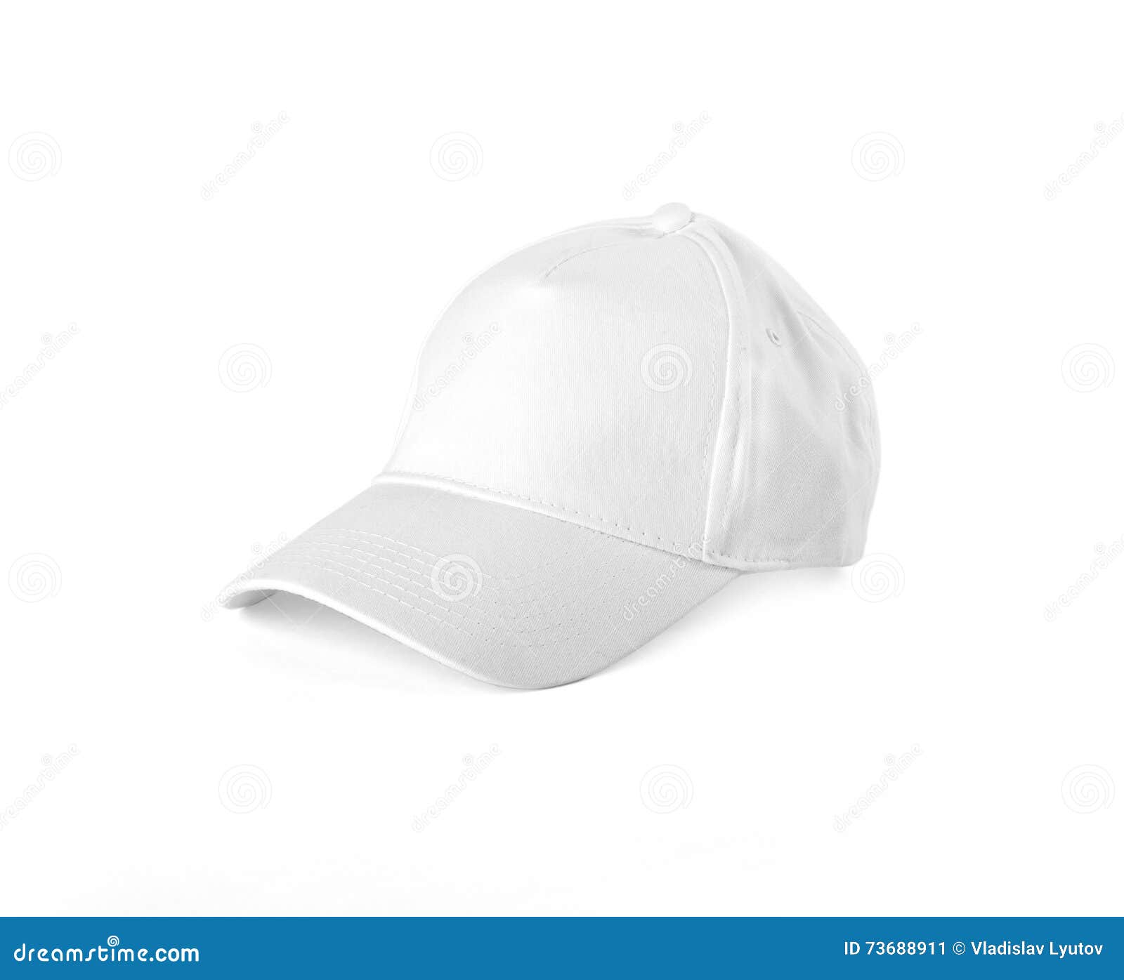 White Baseball Cap On White Background. Stock Image - Image of activity ...