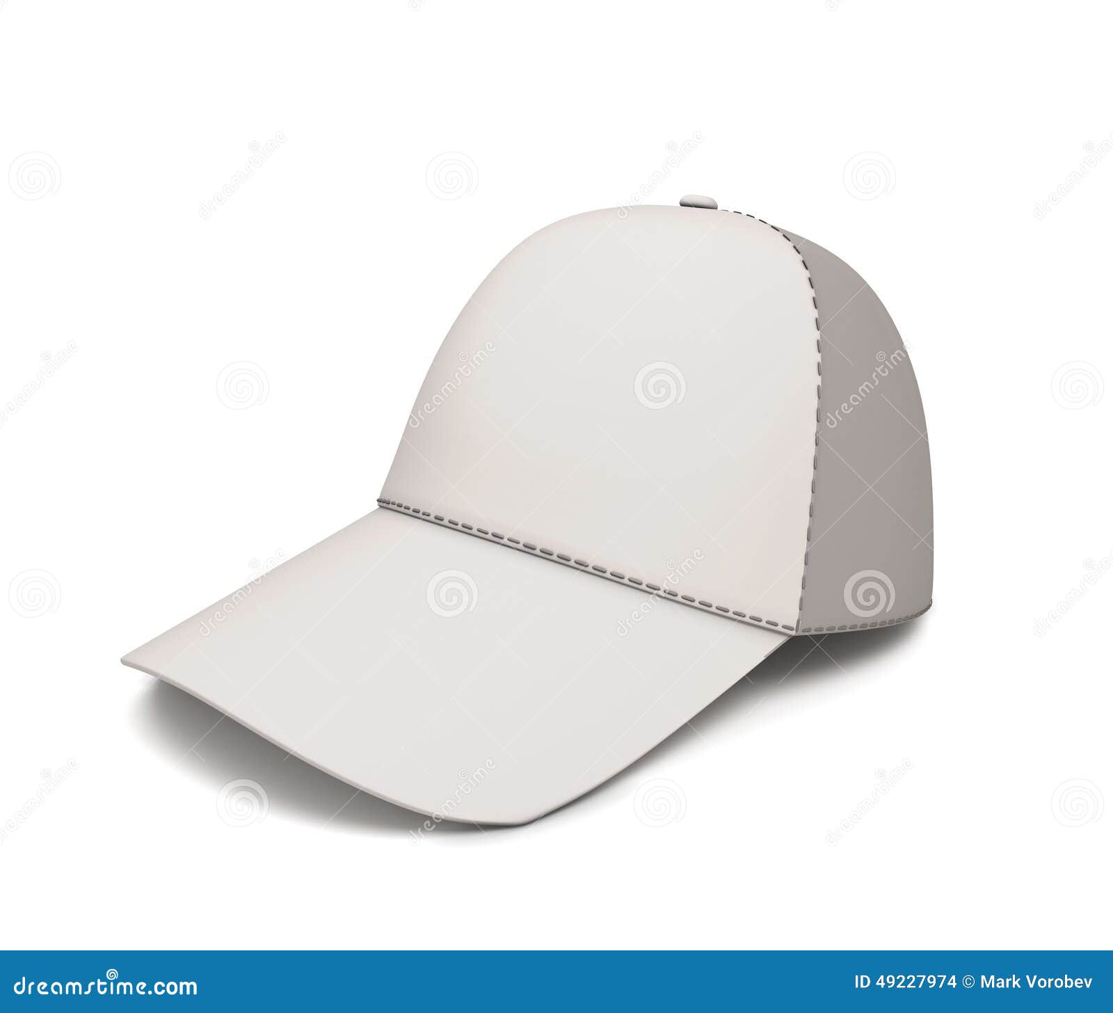White Baseball Cap for Your Design Stock Illustration - Illustration of ...