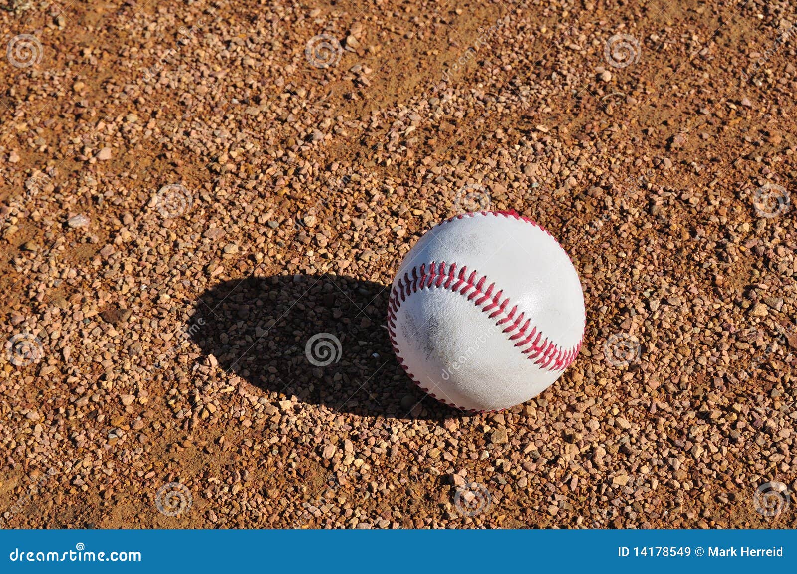 White Baseball on the Infield Stock Image - Image of outdoors, baseball ...