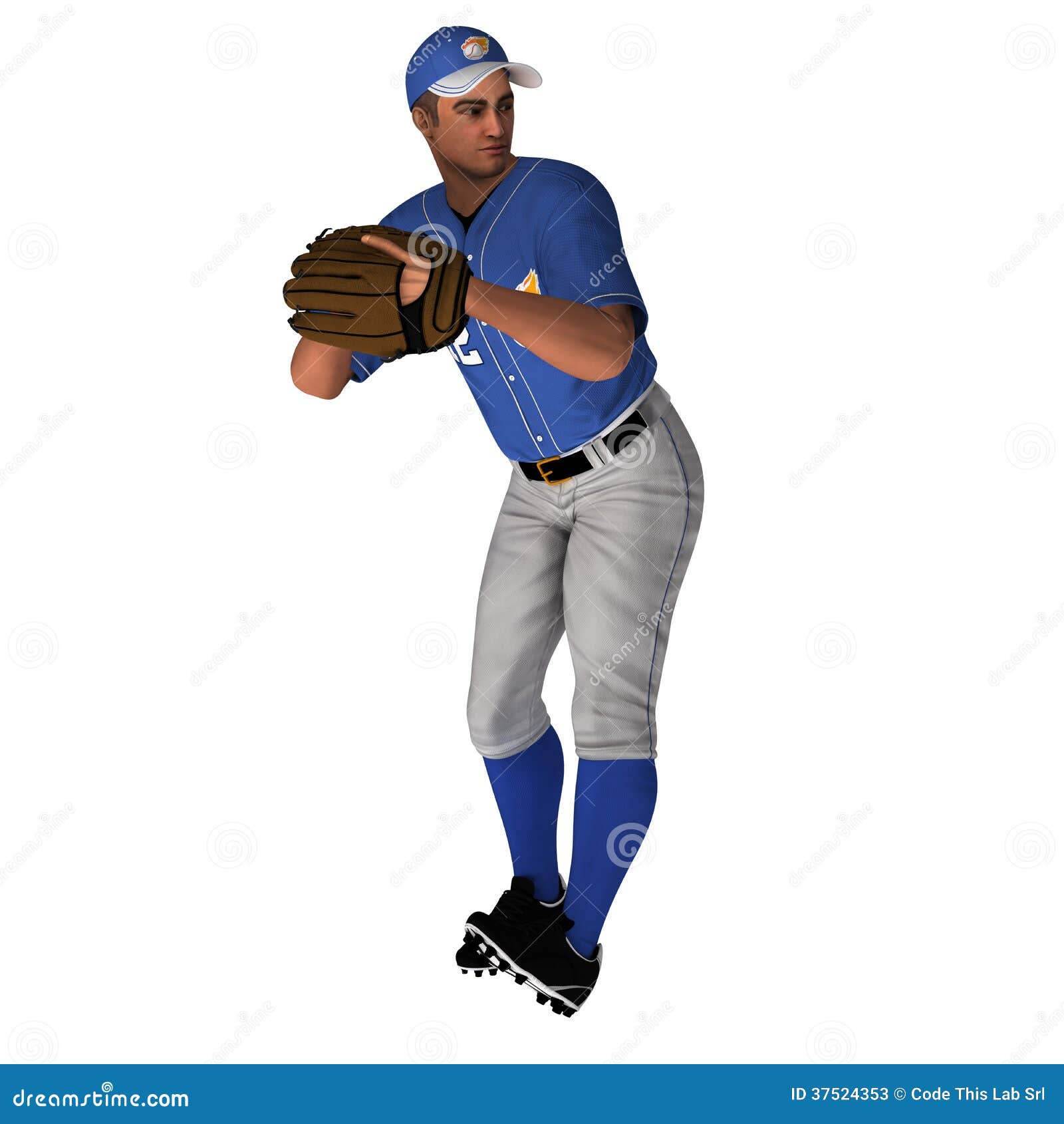 Baseball Pitcher Getting Ready To Throw Ball. Vector Sport Background ...