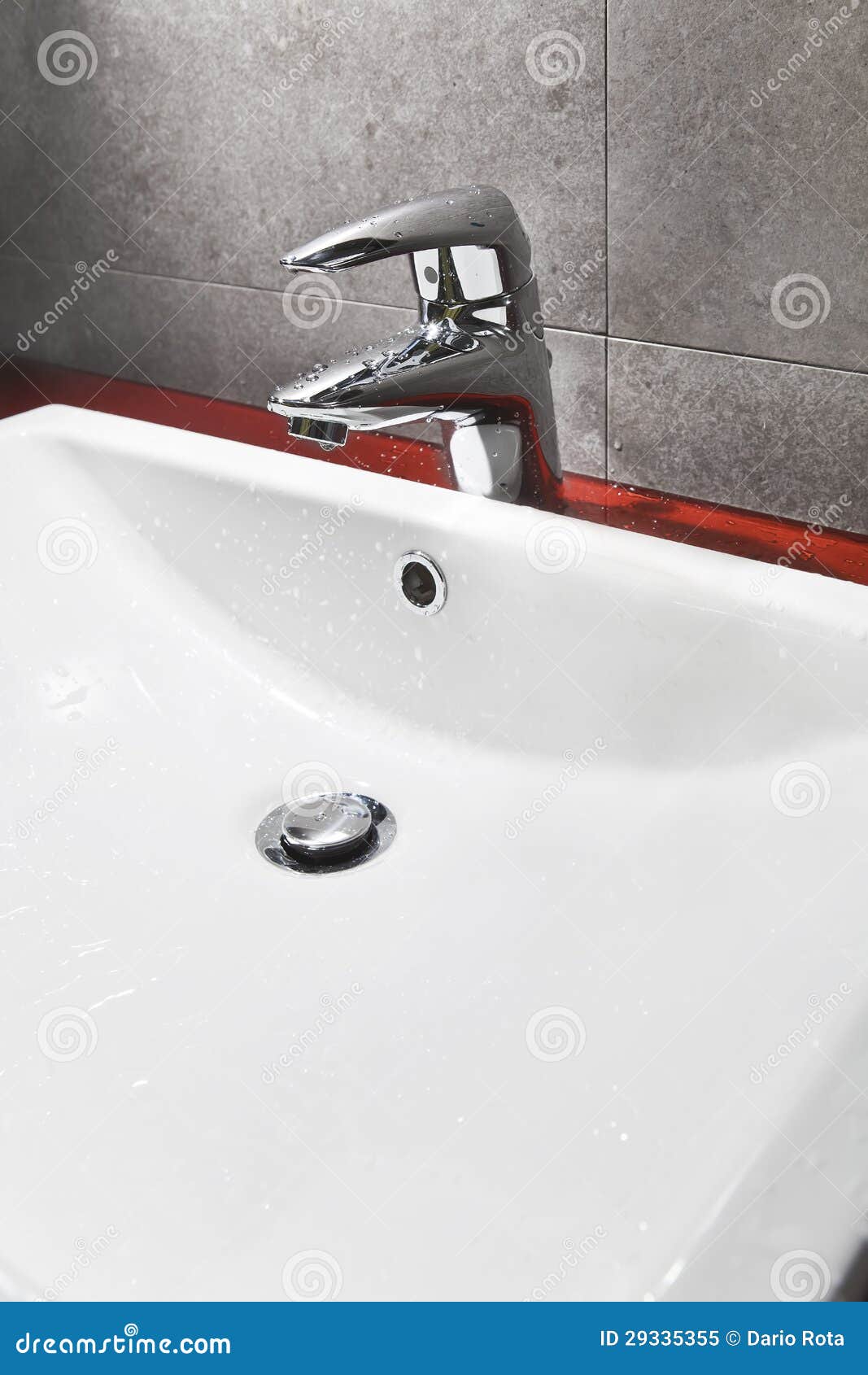 White Bathroom Sink Closeup Stock Image - Image of furniture, steel ...