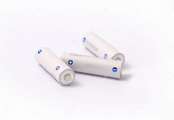 White batteries stock photo. Image of power, recharge - 15261648
