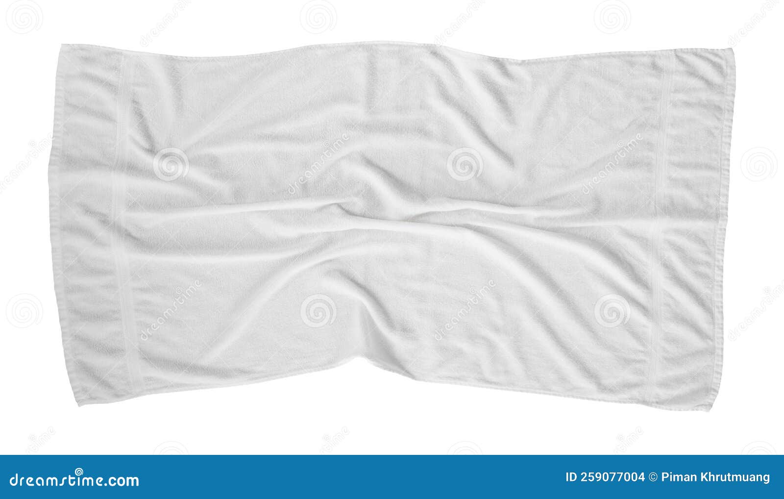 White Beach Towel Isolated on White Background Stock Photo - Image of ...