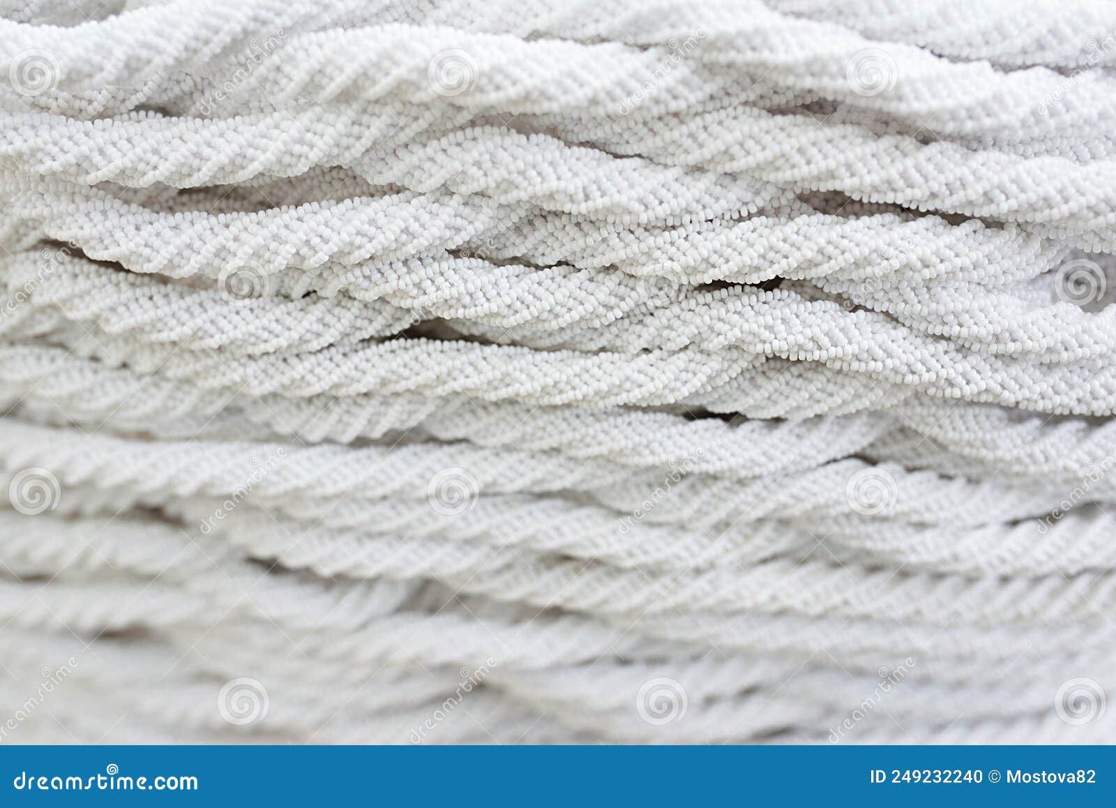 White Beaded Weaving Texture Stock Photo - Image of golden, knitted ...