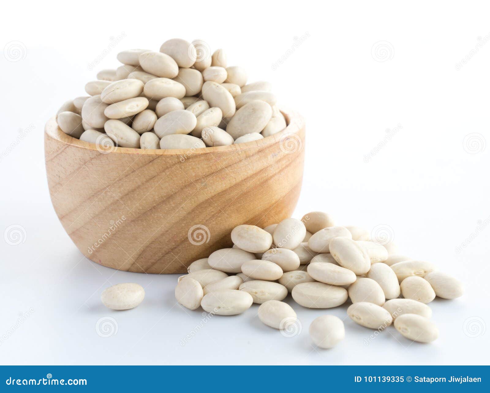 White Bean on Cup Isolated on a White Stock Image - Image of close ...
