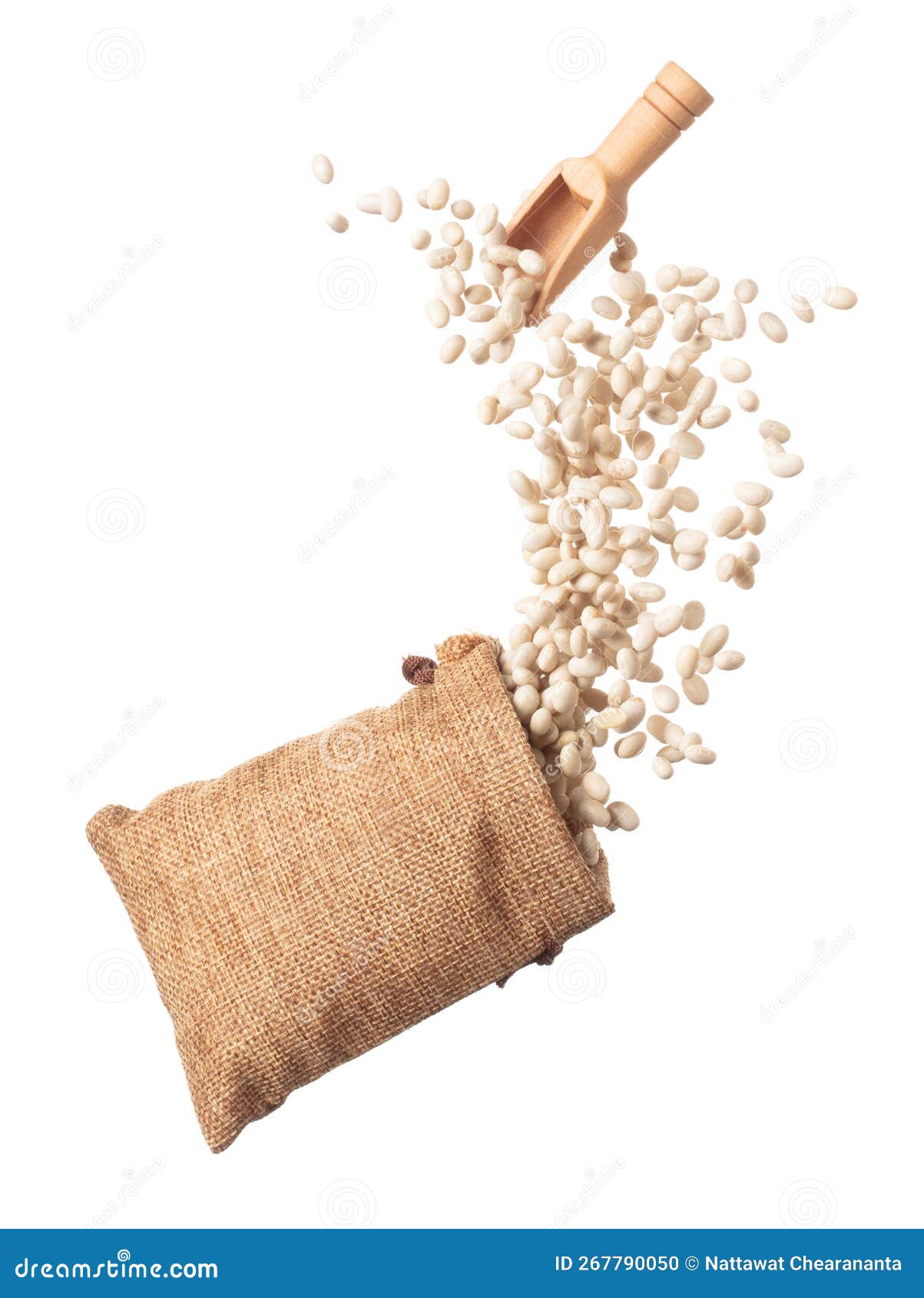White Bean Fly Throw Up in Sack Bag, White Bean Float Explode, Abstract ...
