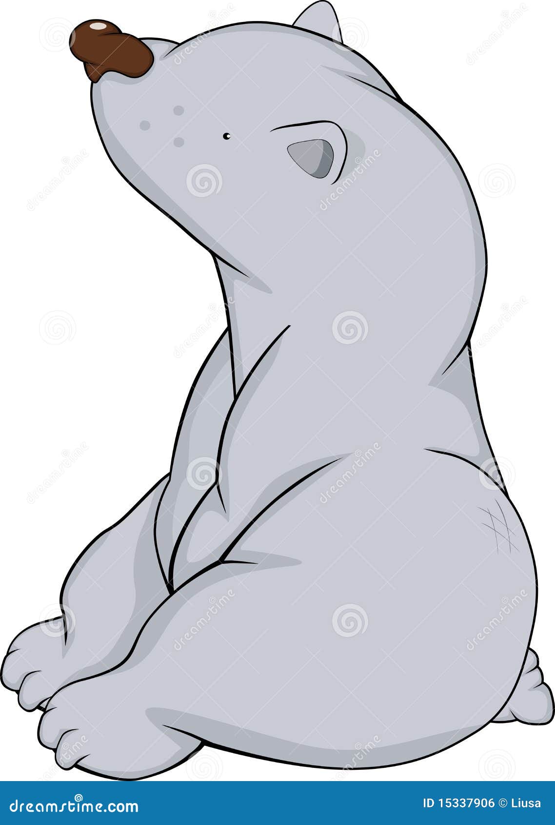 White bear stock vector. Illustration of comfortable - 15337906