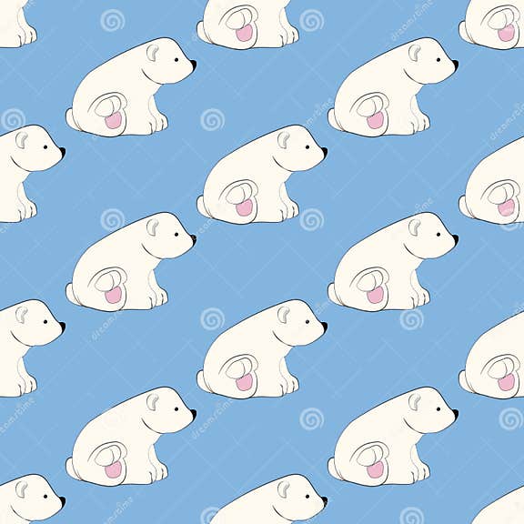 White bear pattern stock vector. Illustration of pole - 98025242
