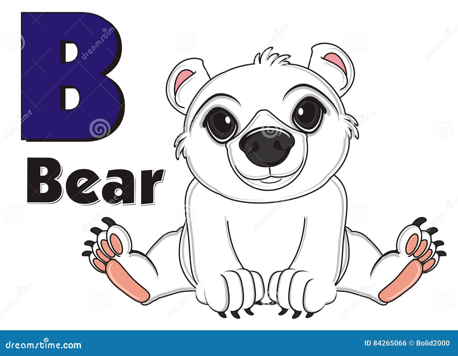 White bear and words stock illustration. Illustration of kind - 84265066