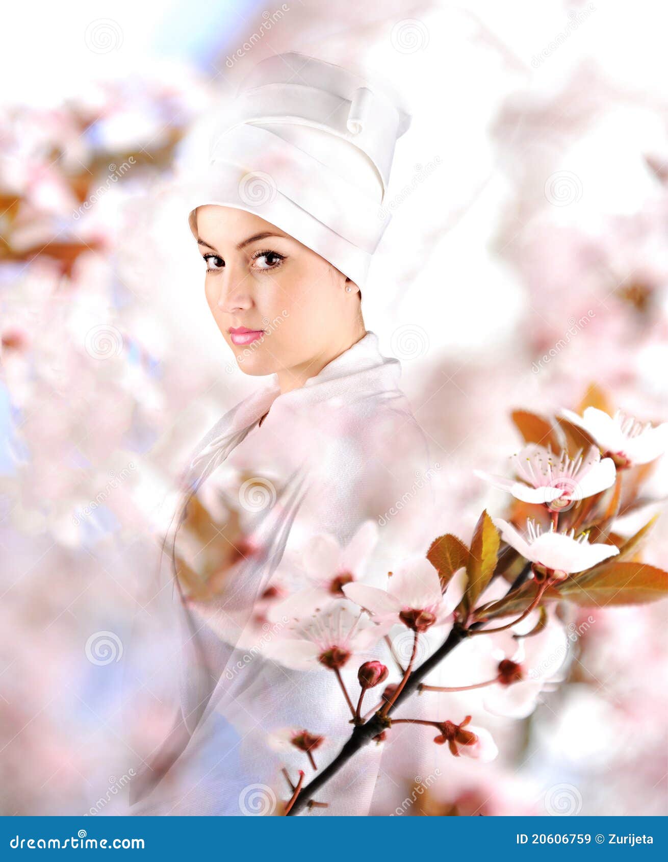 White beautiful geisha stock image. Image of female, head - 20606759