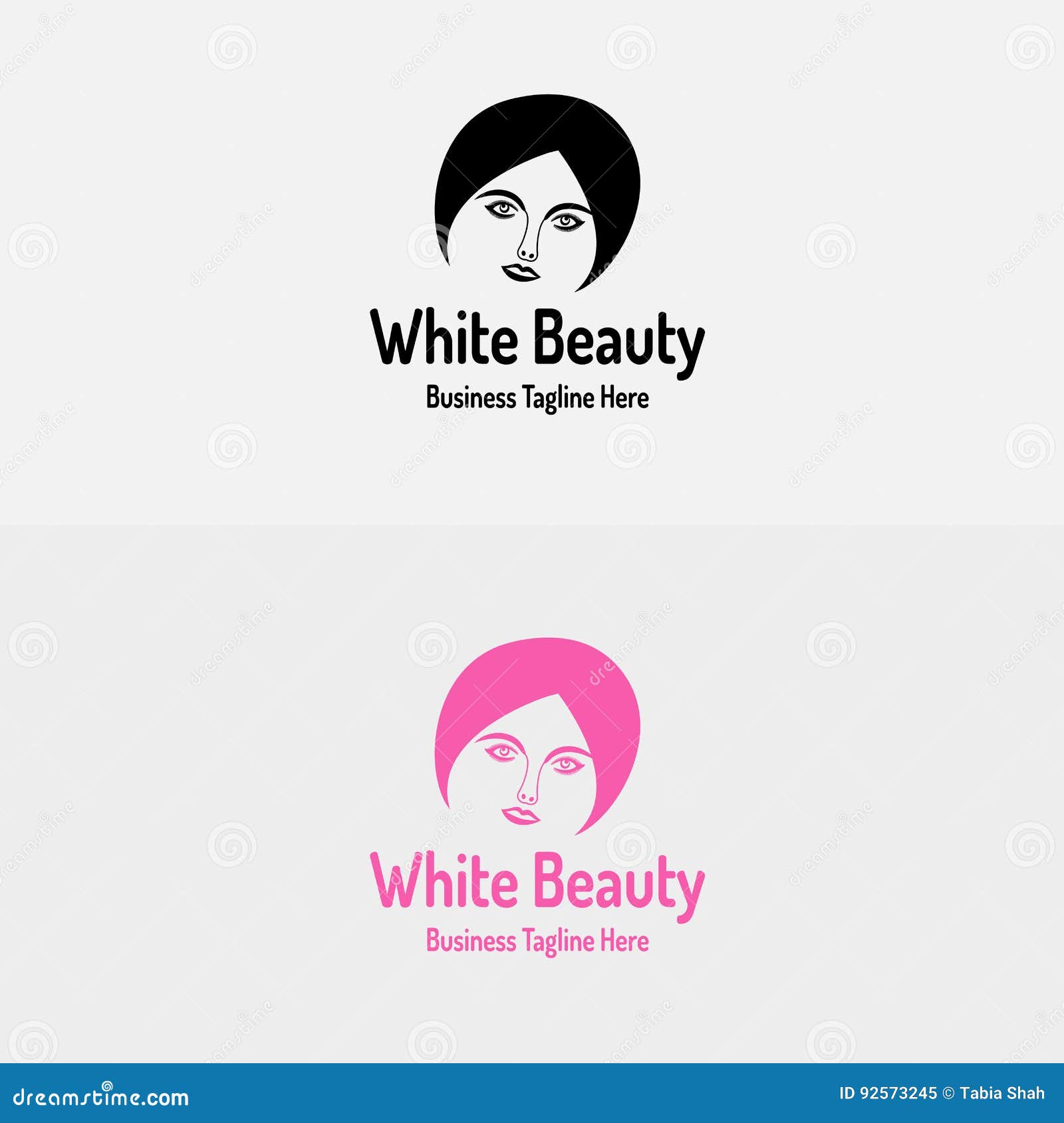 White Beauty Girl Logo stock vector. Illustration of hairstyle - 92573245