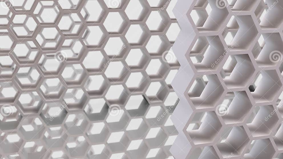 The White Bee Hive for Abstract or Background Concept 3d Rendering ...