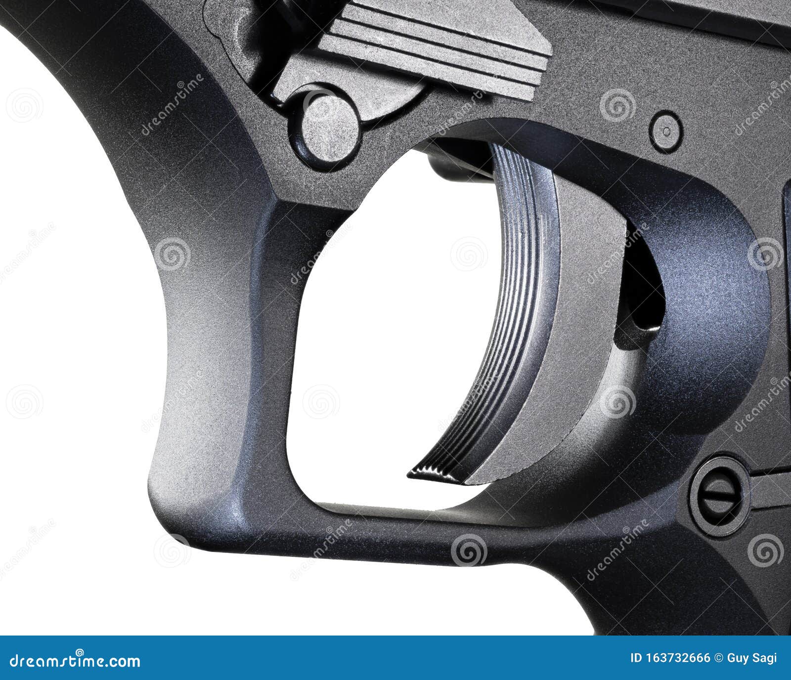 Pistol Trigger on a White Background Stock Photo - Image of handgun ...