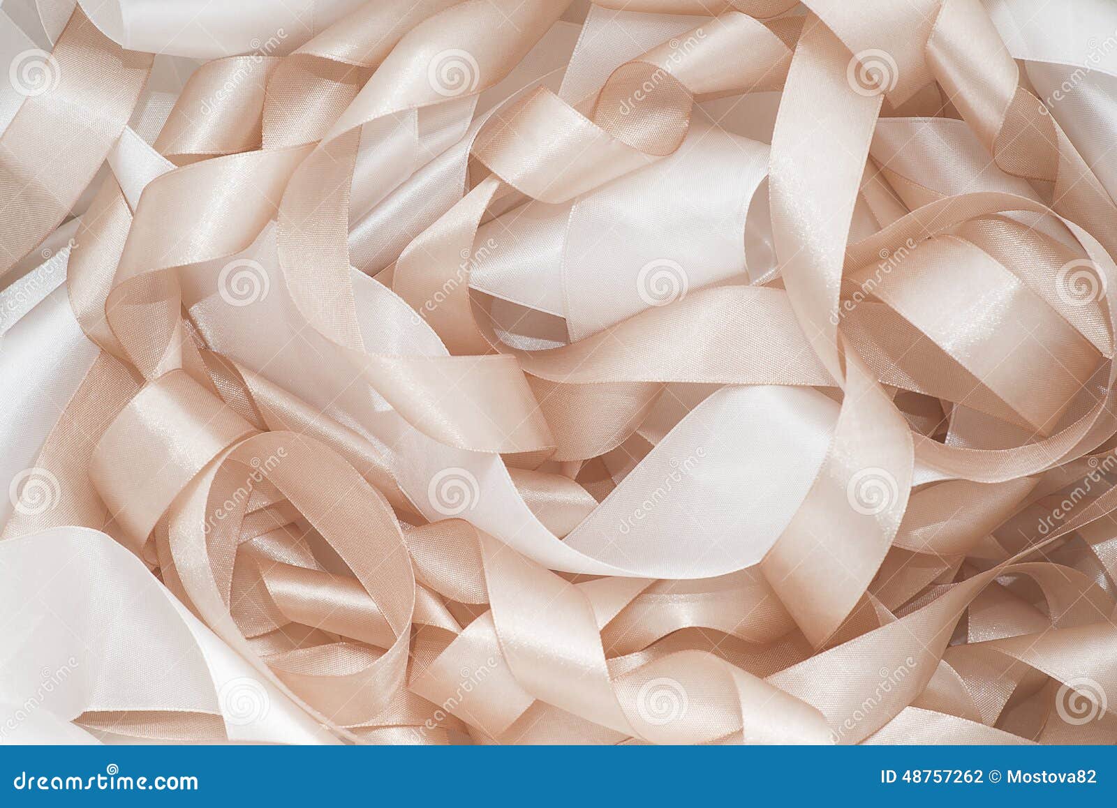 White and beige ribbon stock photo. Image of pink, beige - 48757262