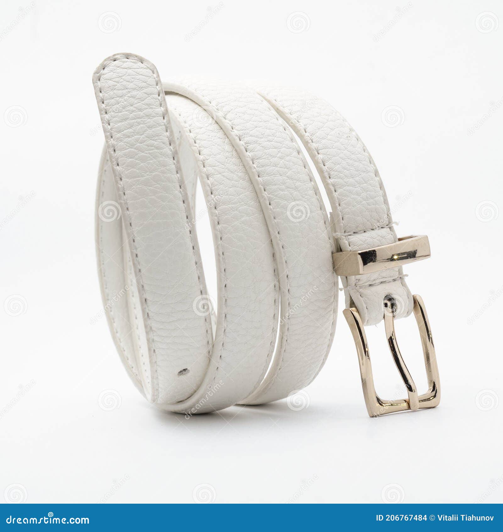 White Belt Isolated on White Stock Photo - Image of buckle, blanch ...