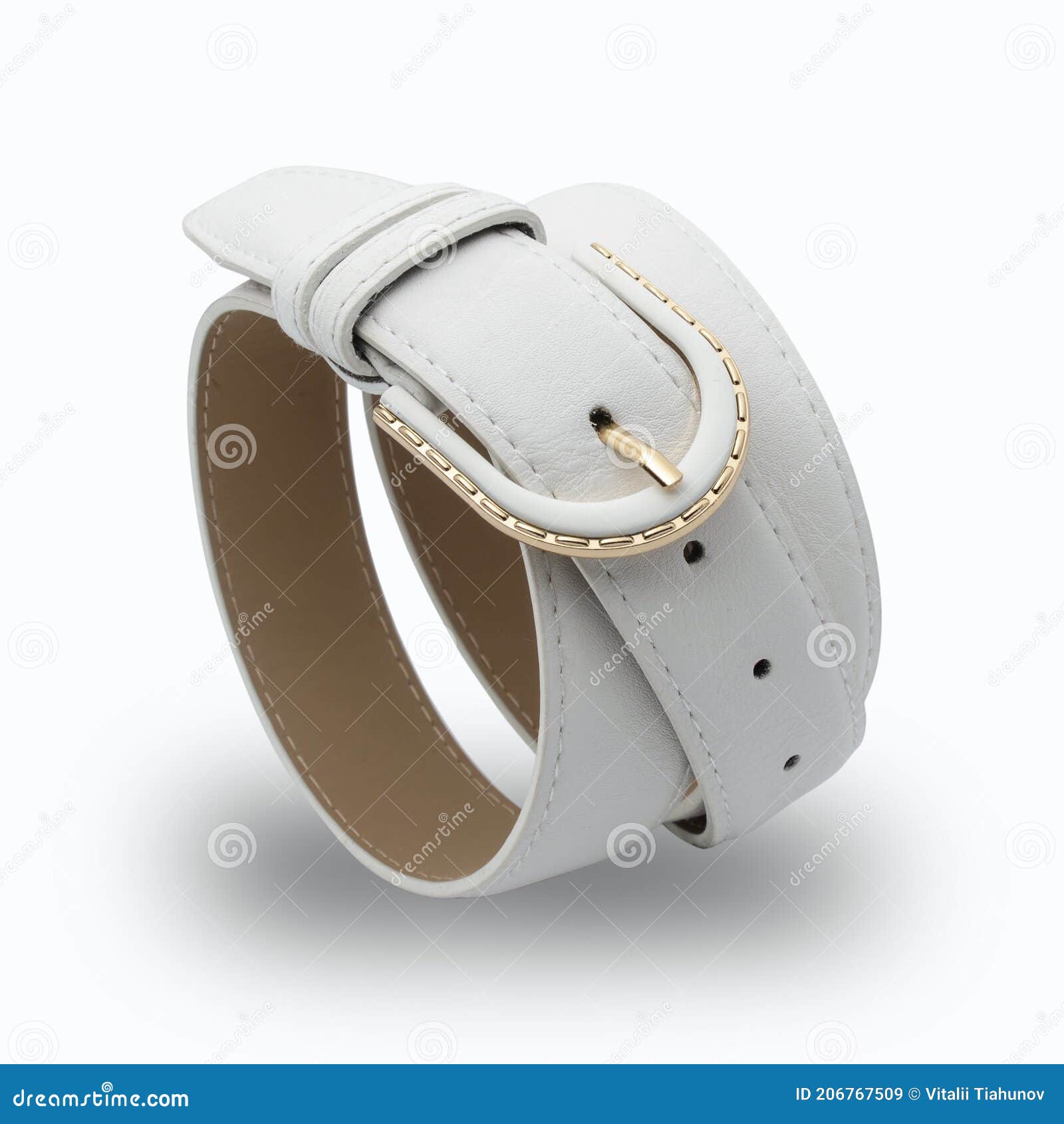 White Belt Isolated on White Stock Image - Image of clothing, metal ...