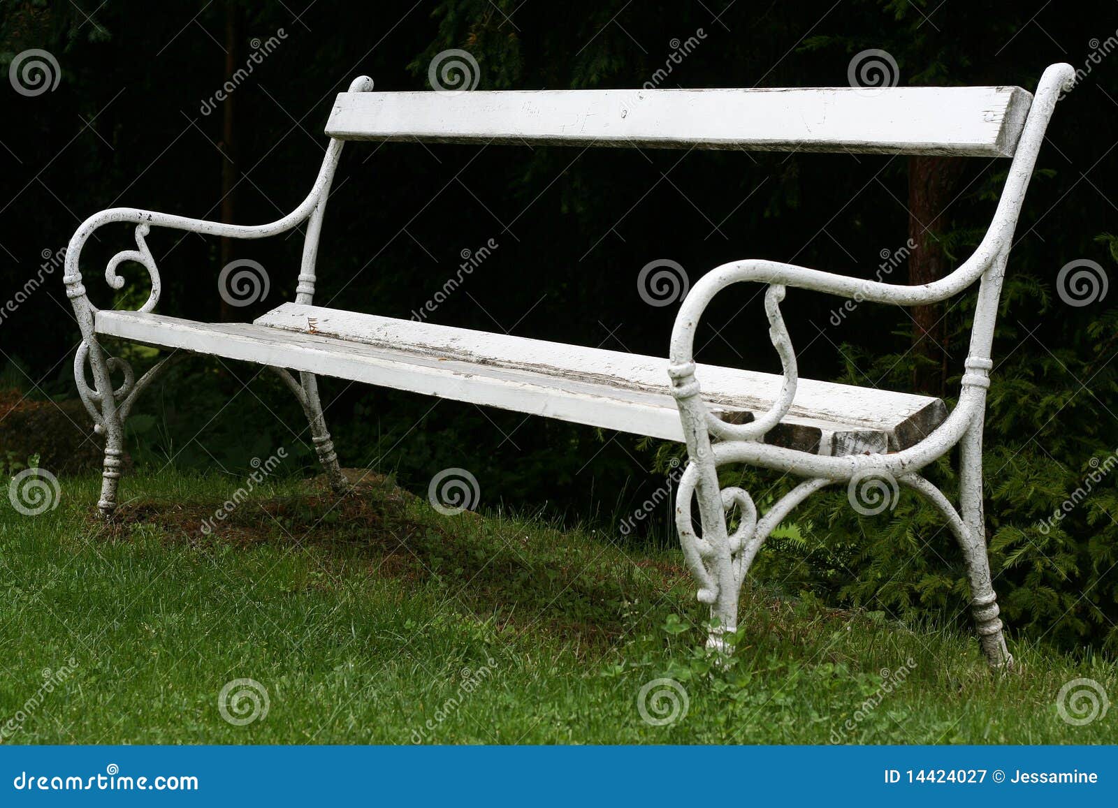 White bench stock image. Image of park, wooden, relax - 14424027