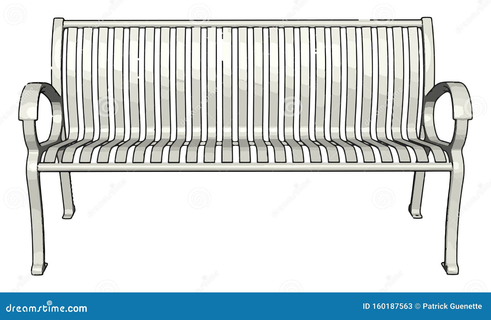 White Bench, Illustration, Vector Stock Vector - Illustration of city ...