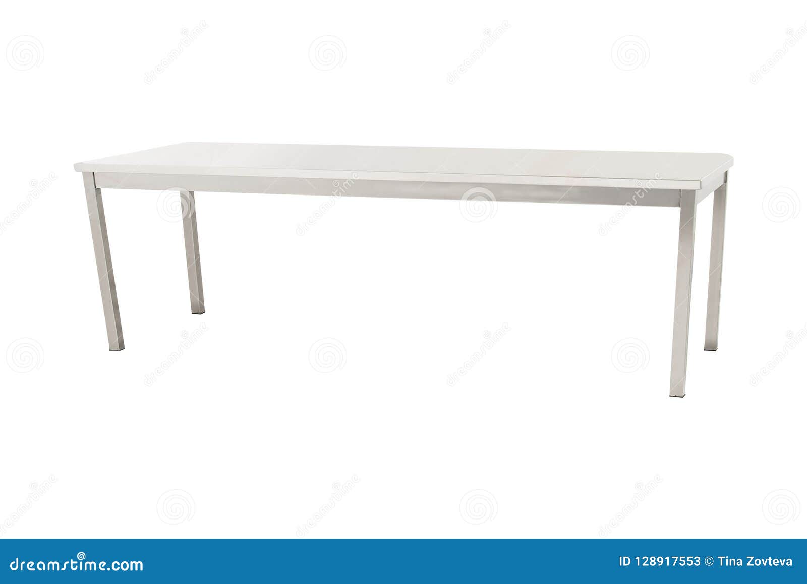 White bench isolated stock image. Image of plastic, isolated - 128917553