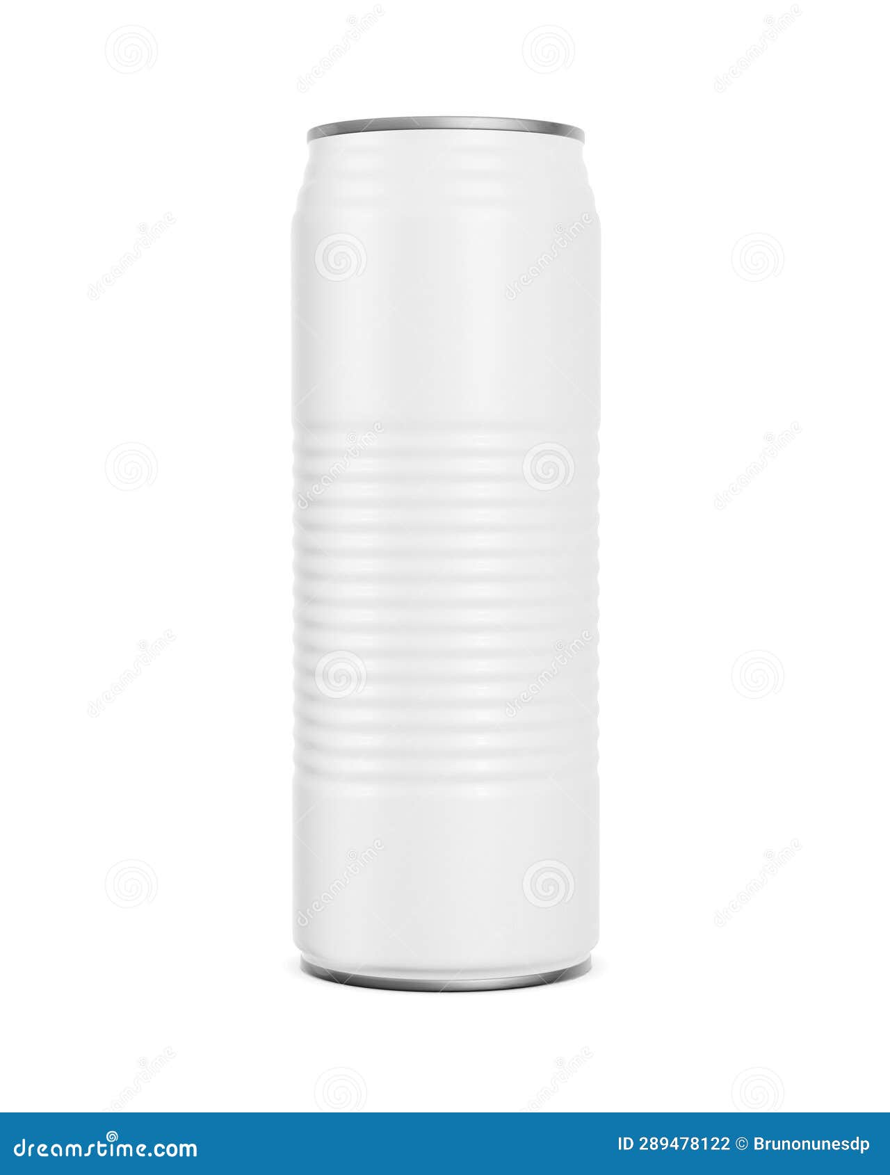A White Beverage Can Mockup Isolated on a White Background Stock ...