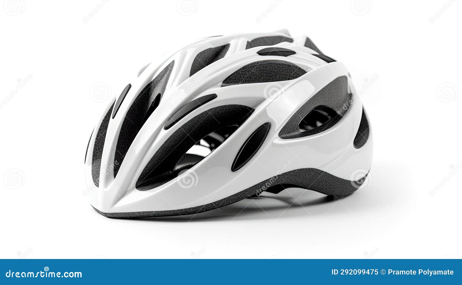 A White Bicycle Helmet Isolated on White Background. Safety Helmet ...