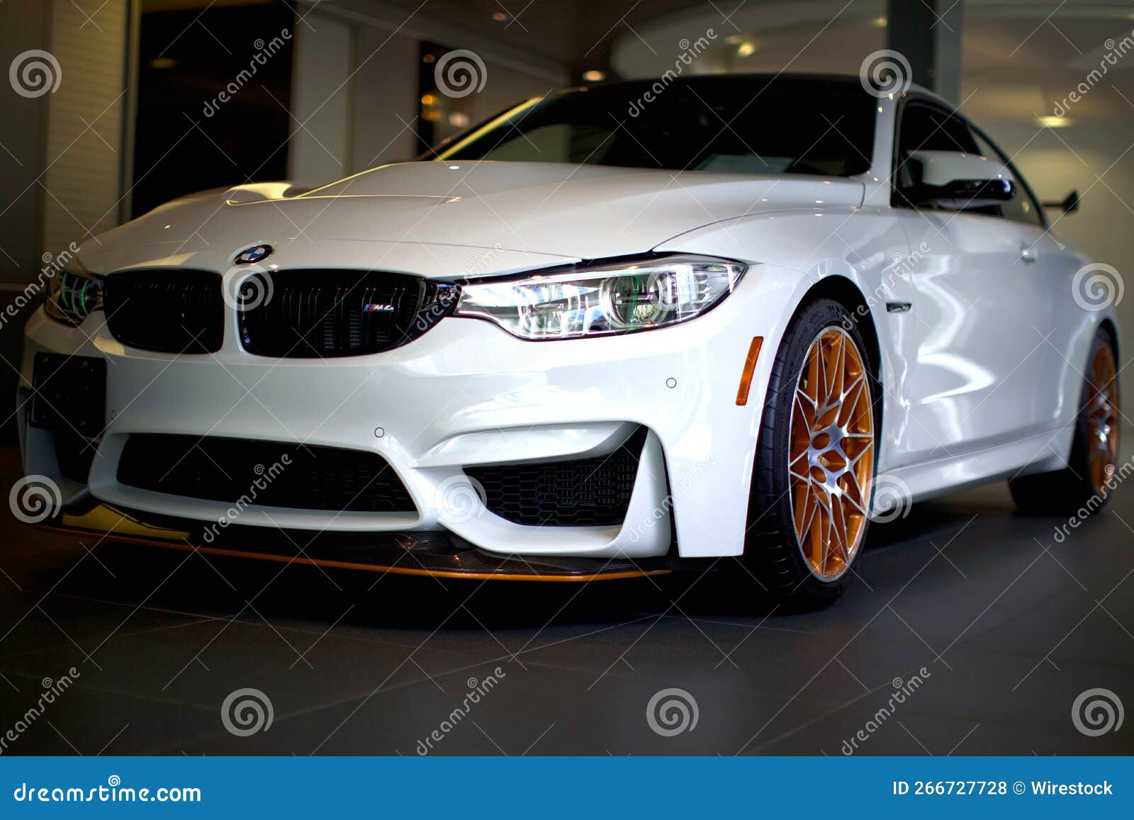 White Big BMW M4 Car Parked Indoors Editorial Stock Photo - Image of ...