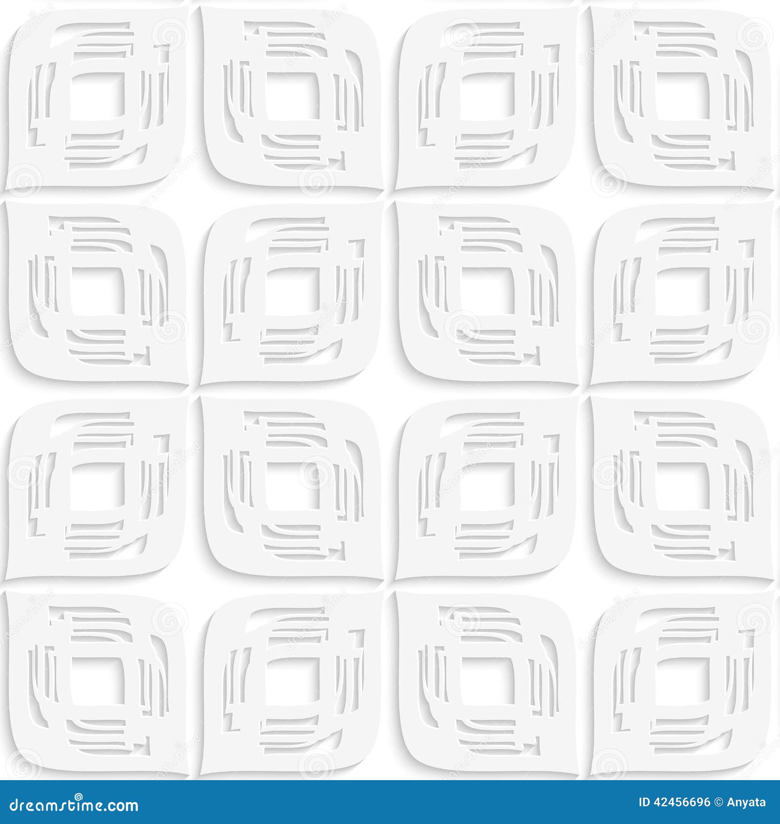 White Big Leaves Perforated Seamless Stock Vector - Illustration of ...