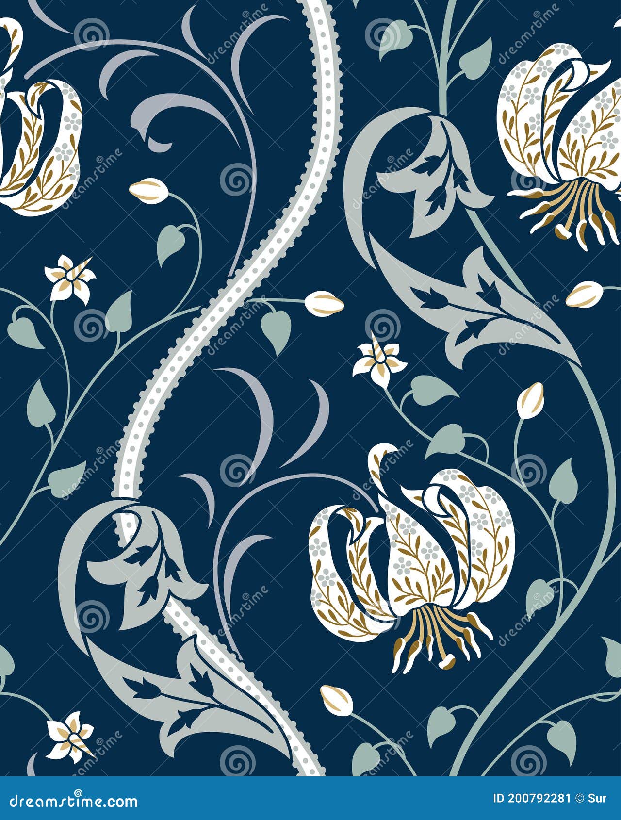 White Lily Pattern Background Stock Illustrations – 17,177 White Lily ...