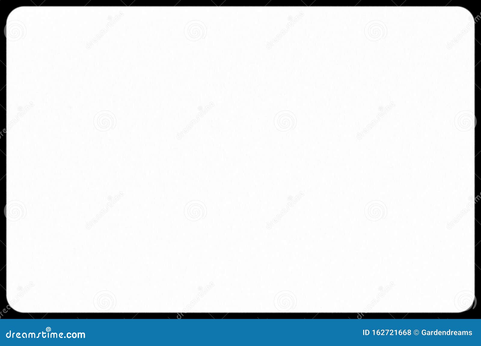 White Big Radiused Rectangle, Black Framed Stock Illustration ...