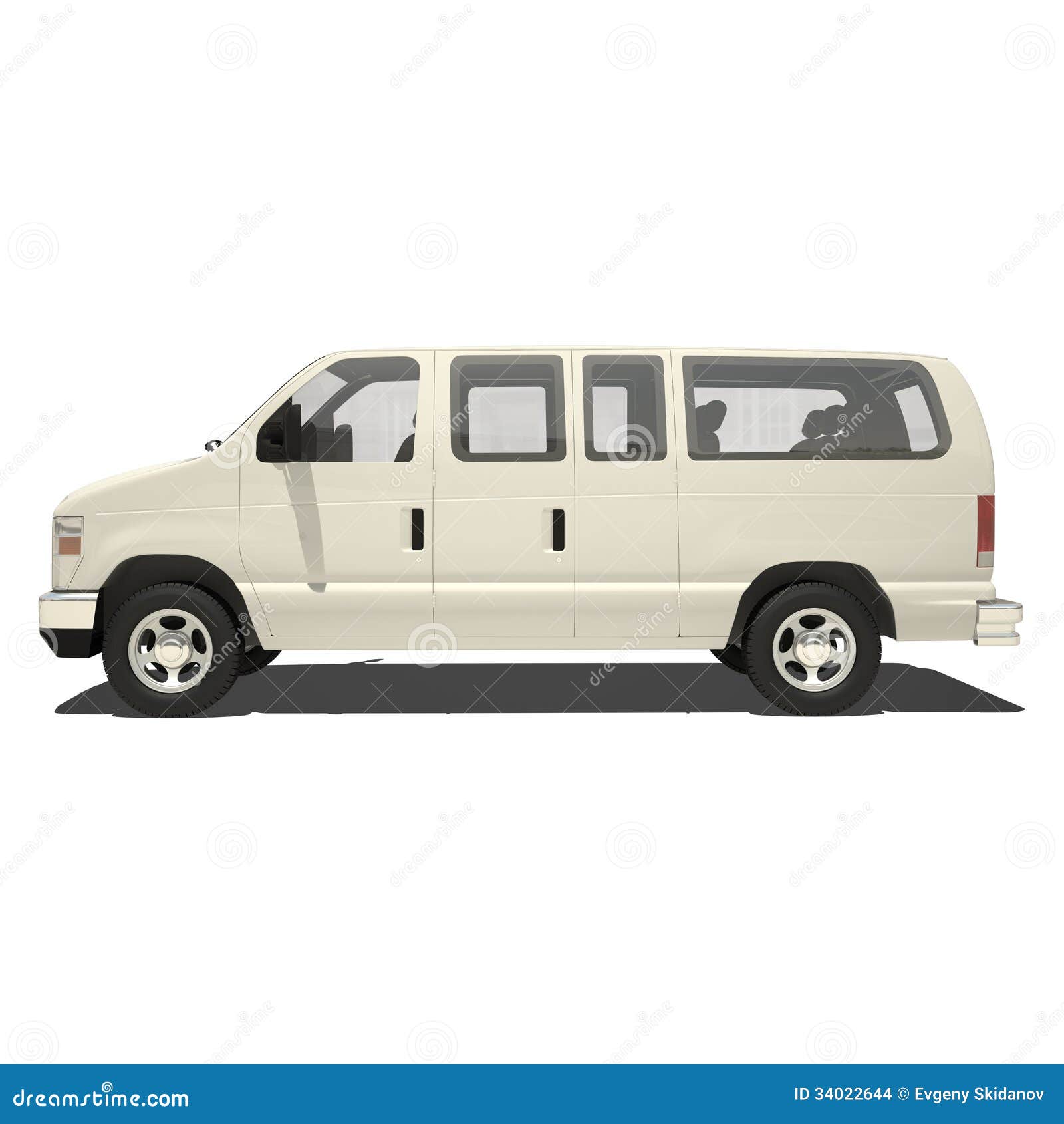 White Big Van Isolated stock illustration. Illustration of automotive ...
