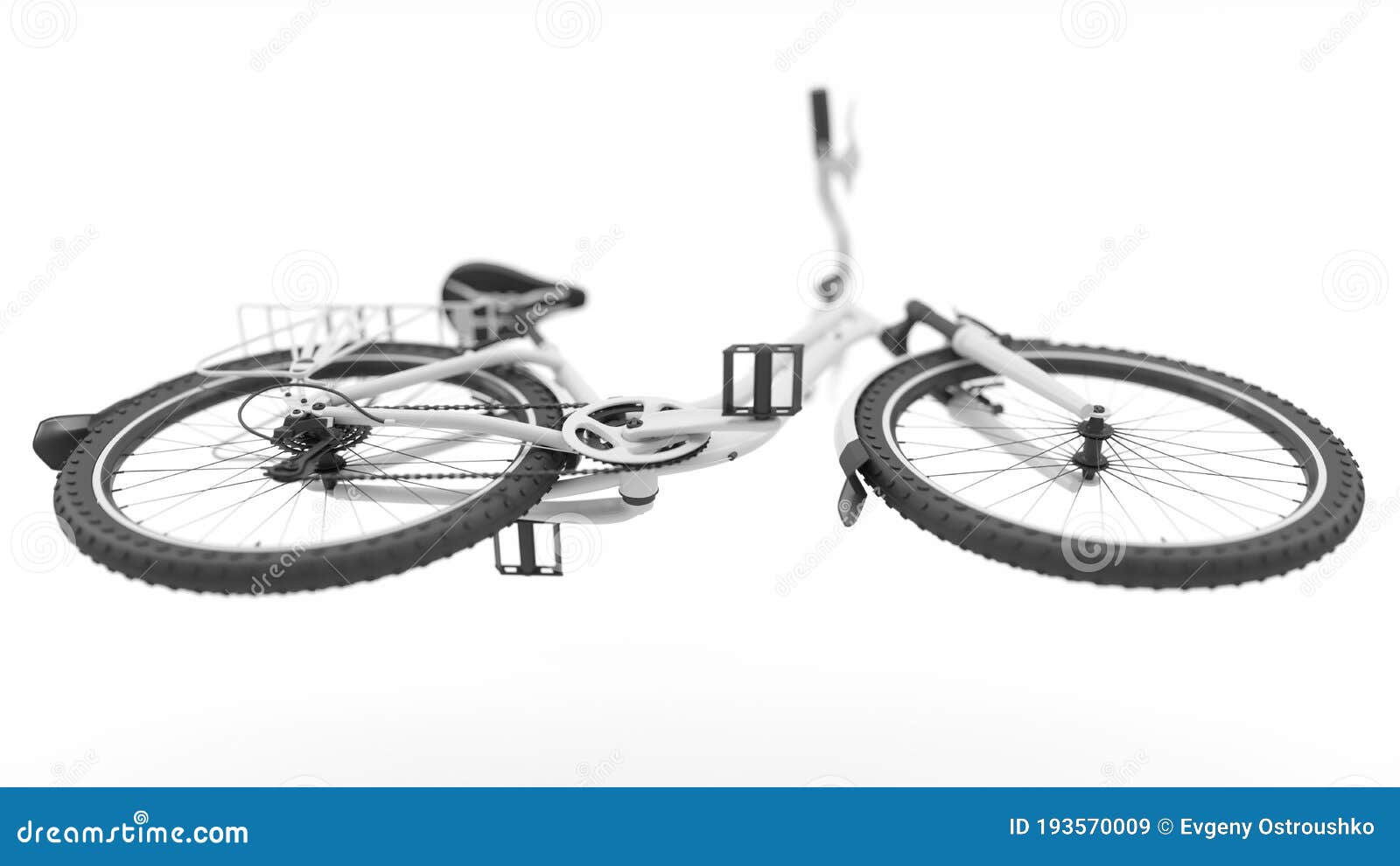 White bike bottom view stock illustration. Illustration of cycle ...