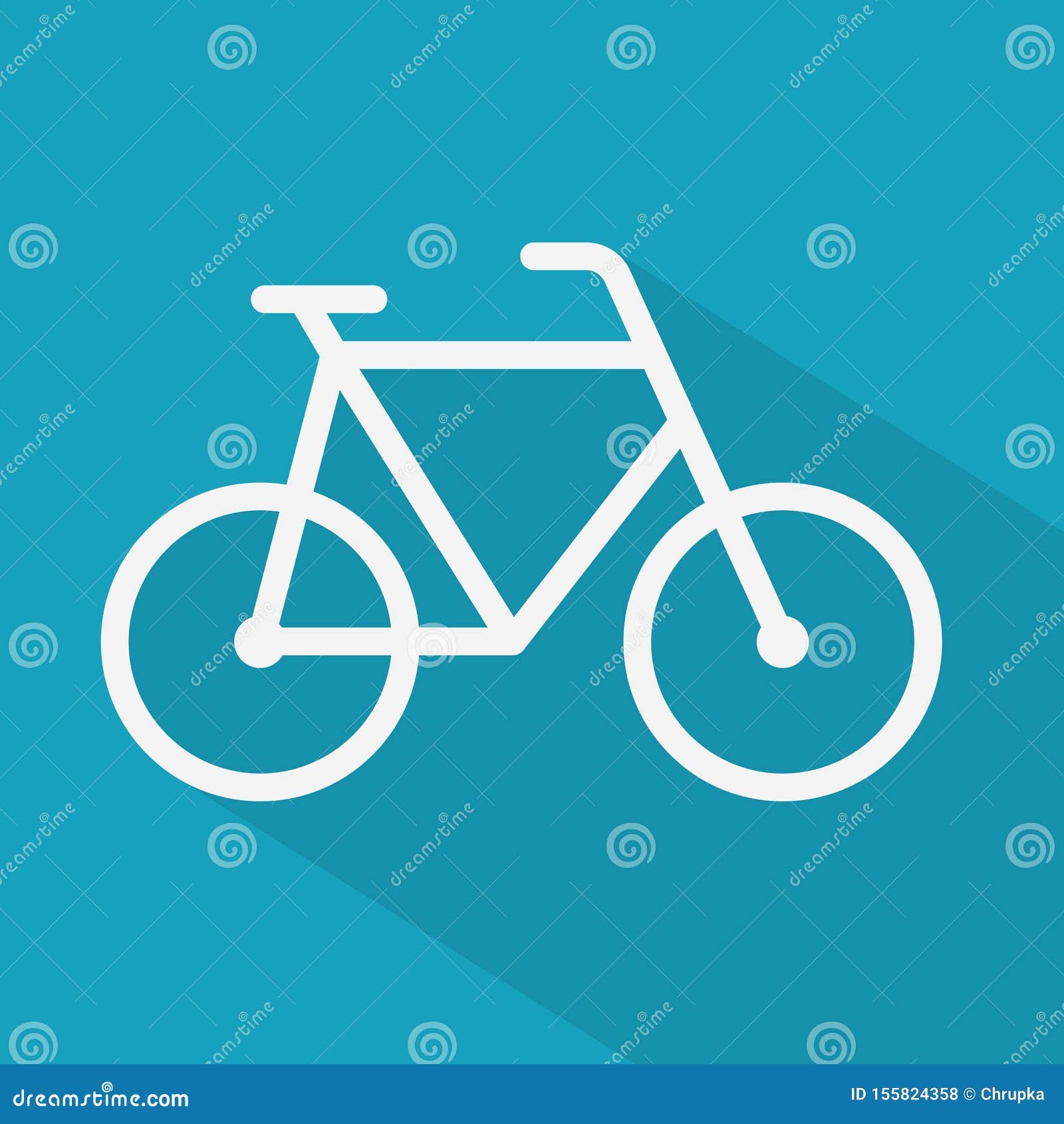White bike icon stock vector. Illustration of white - 155824358