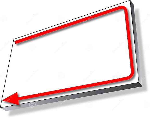 White billboard with arrow stock vector. Illustration of canvas - 4578631