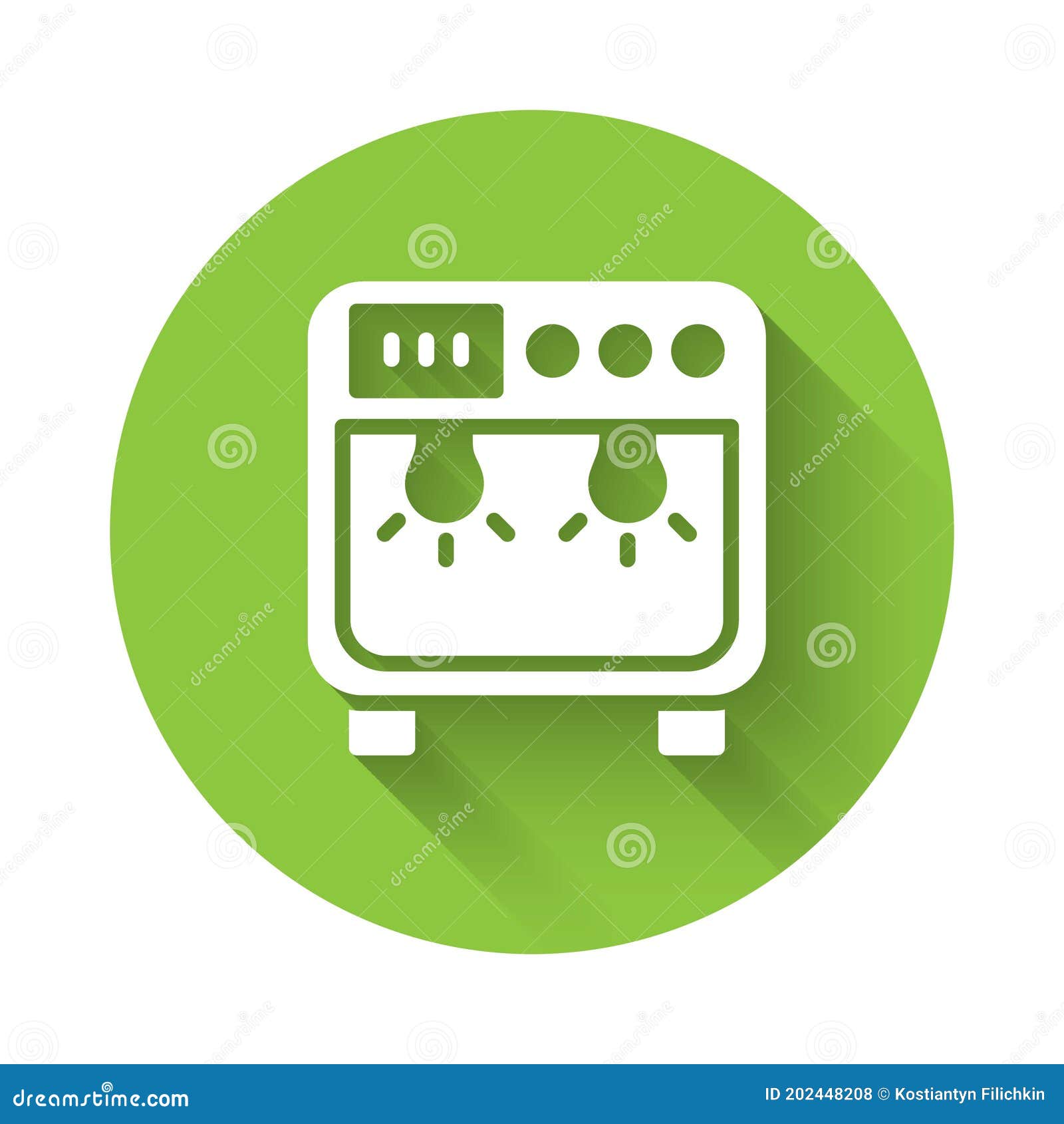 White Biosafety Box Icon Isolated with Long Shadow. Green Circle Button ...