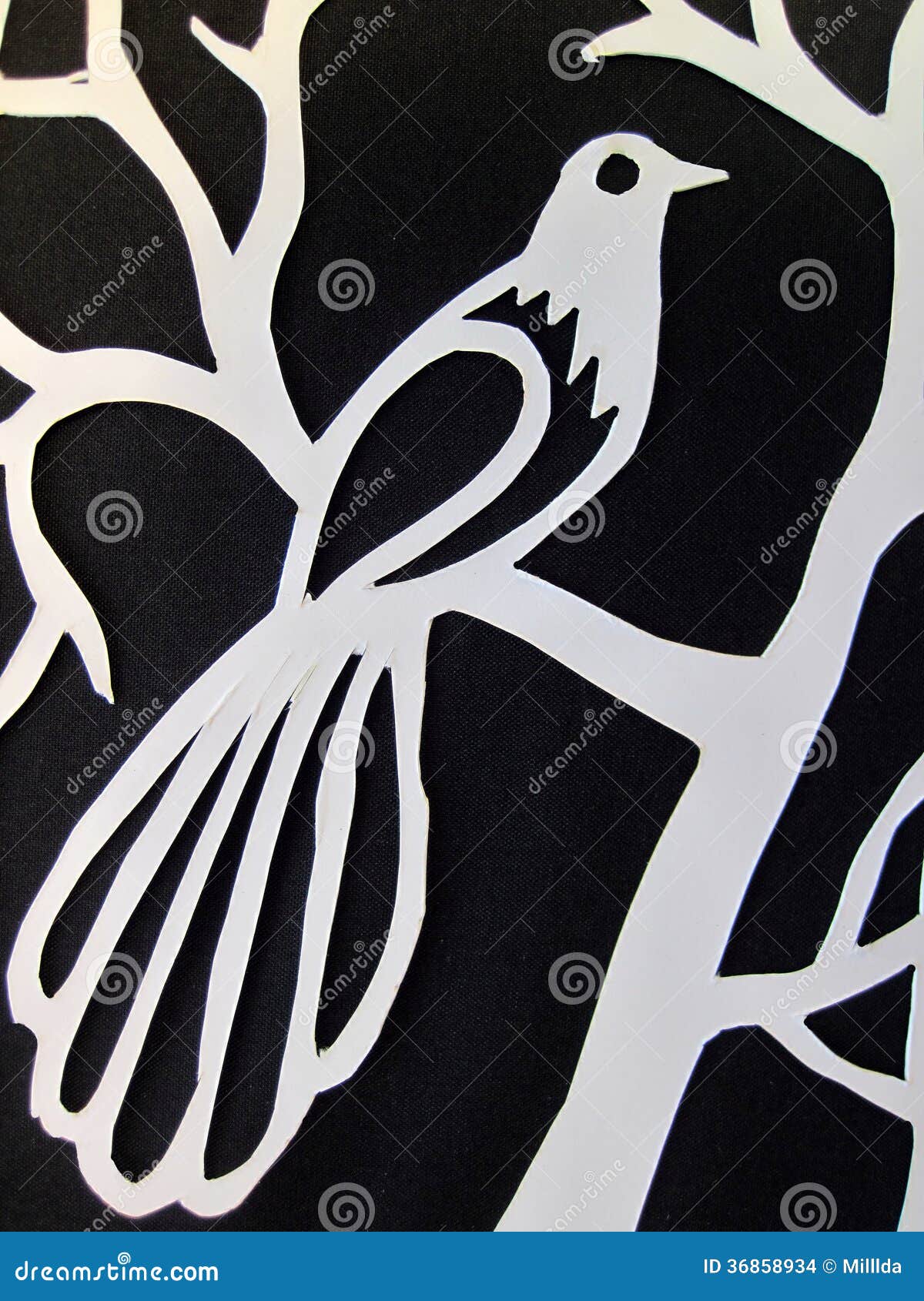 White bird. Paper cutting. stock photo. Image of paper - 36858934