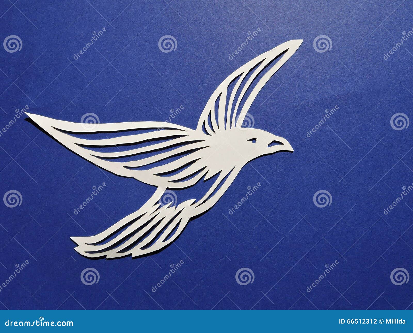 White bird. Paper cutting. stock photo. Image of animal - 66512312