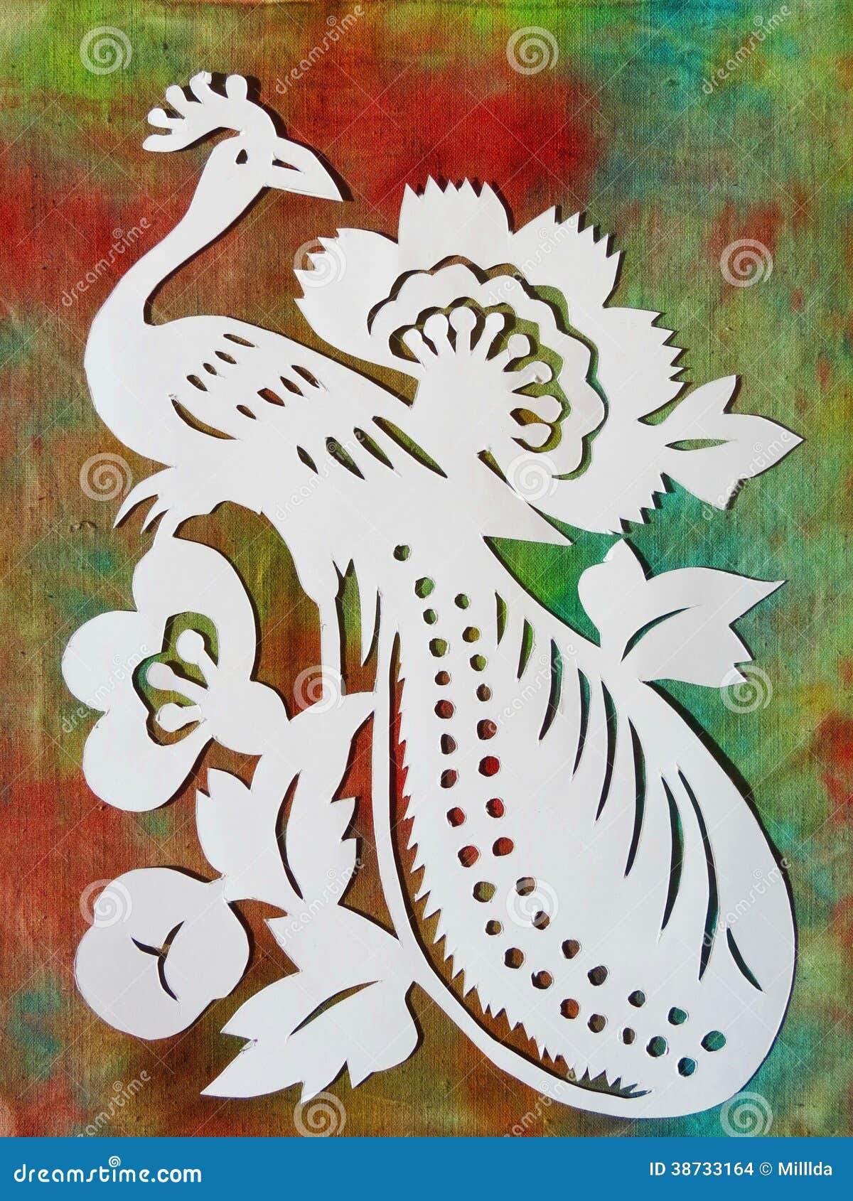 White bird. Paper cutting. stock photo. Image of create - 38733164