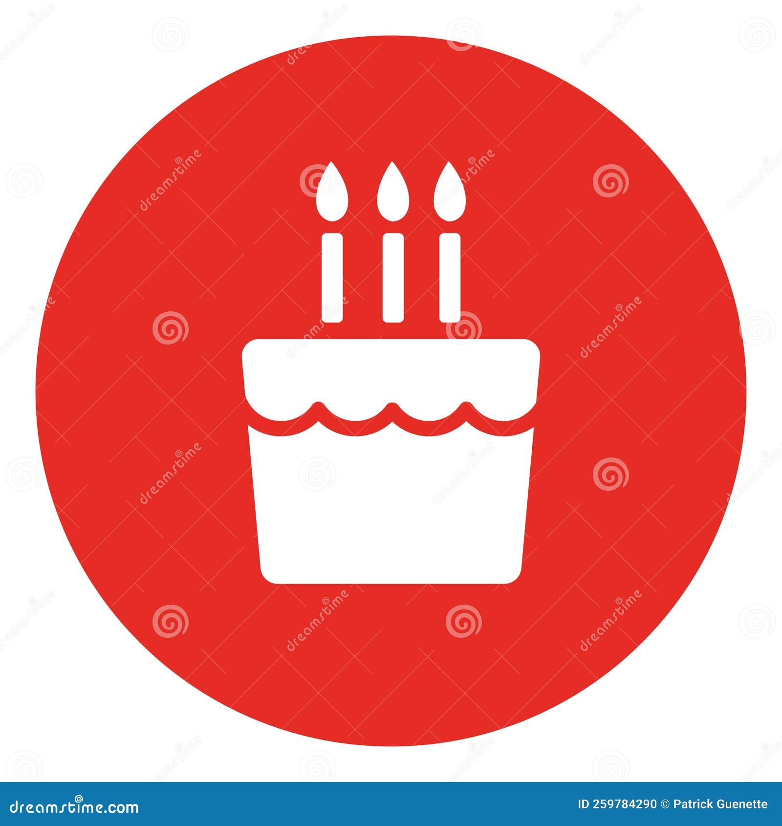 White birthday cake, icon stock vector. Illustration of candle - 259784290