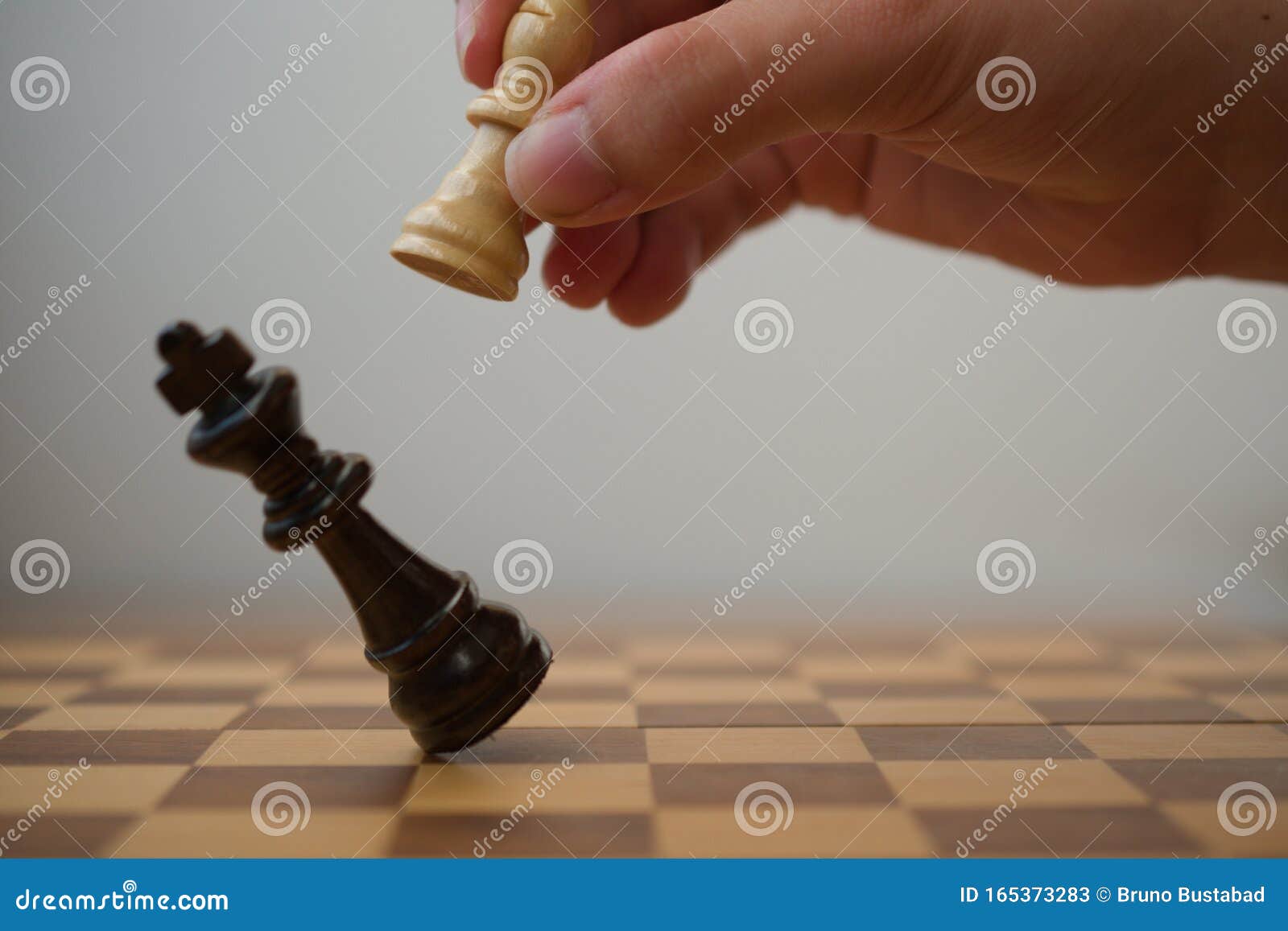 White Bishop Hitting a Black King, Chess Game End with a Checkmate ...